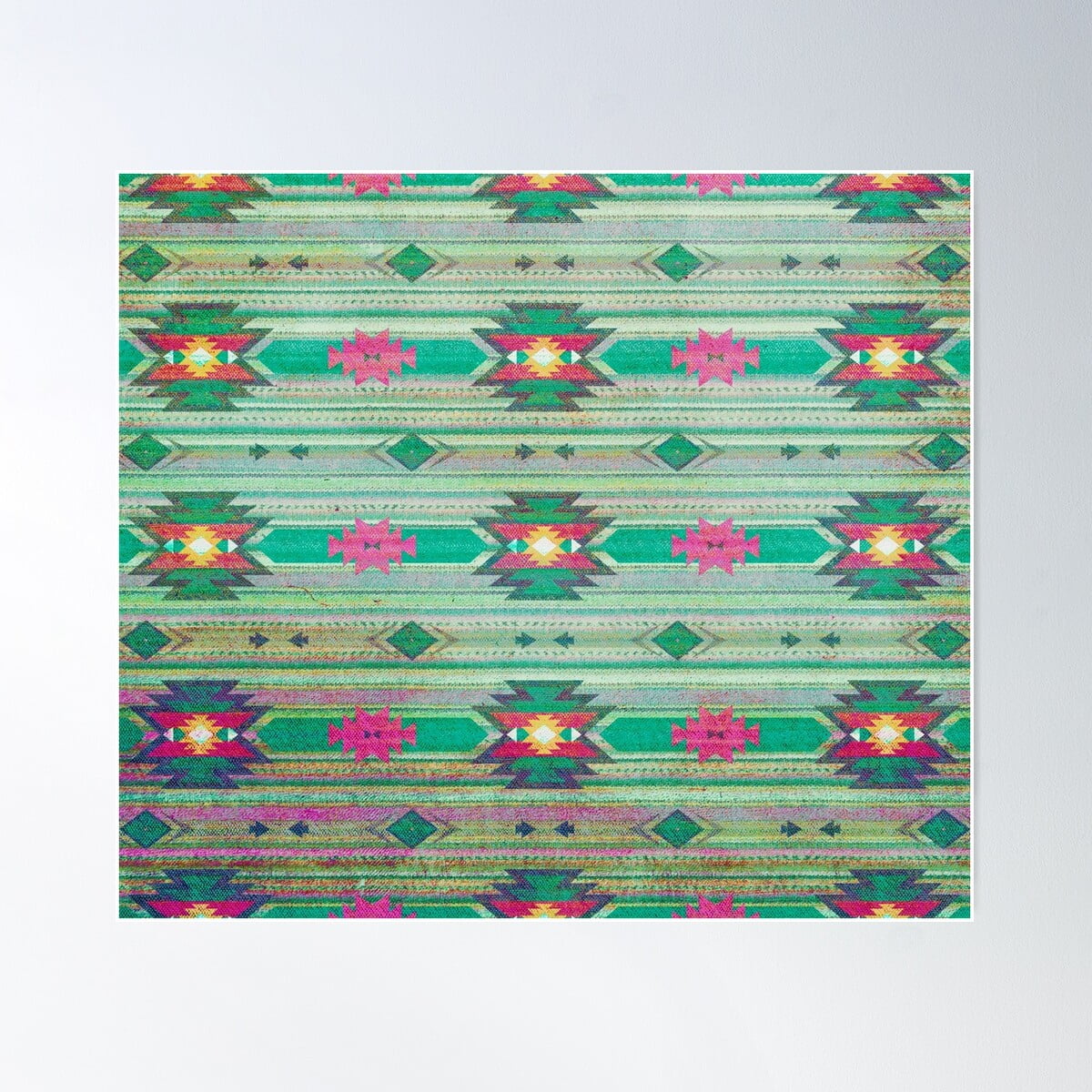 Aztec Funky Poster Wall Art, Modern Wall Decor For Living Room Bedroom ...
