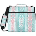 Aztec Geometric Abstract Pattern 3 Ring Binder Bag Zipper Binder ...