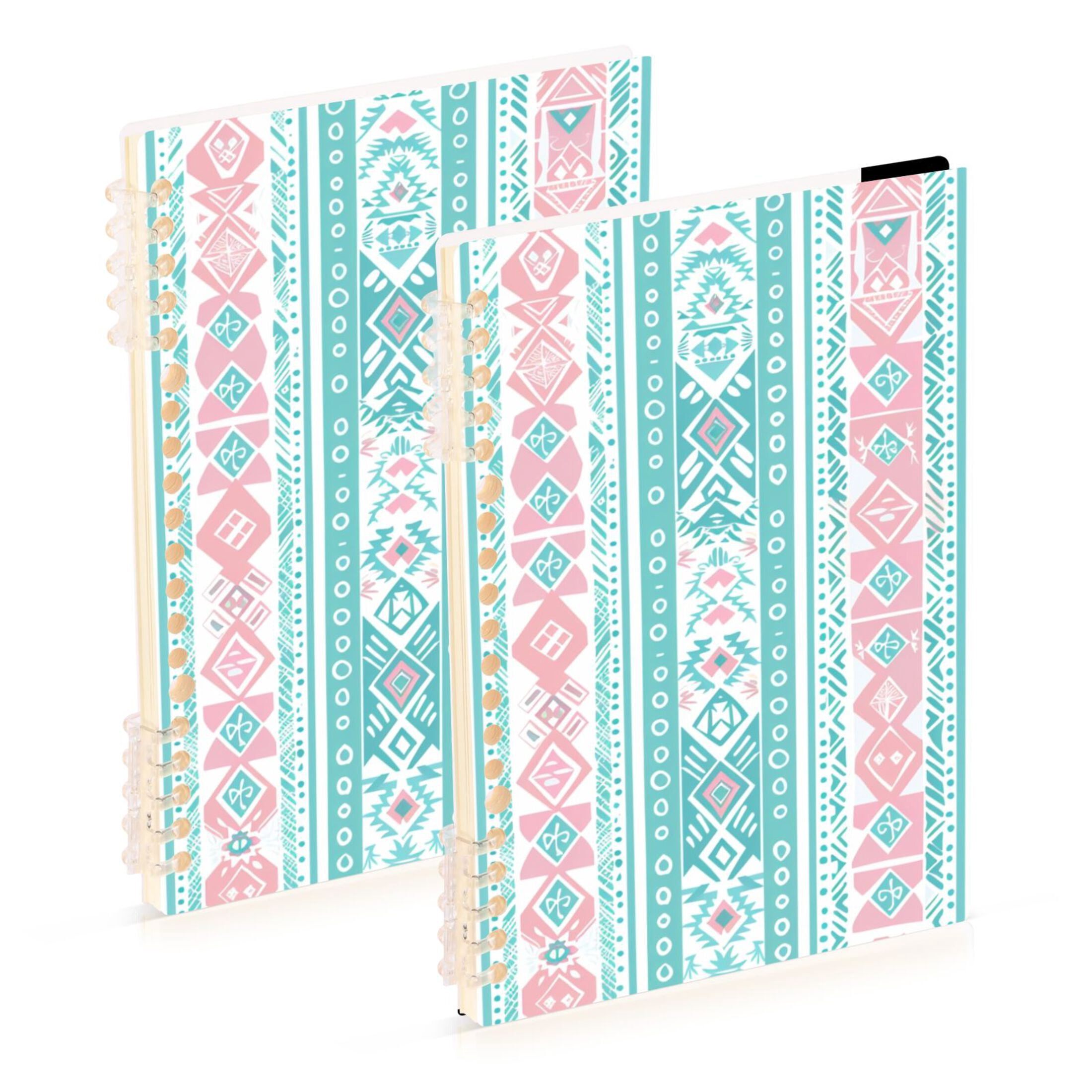 Aztec Geometric Abstract Pattern A5 Notebook Set of 2 Refillable 60 ...