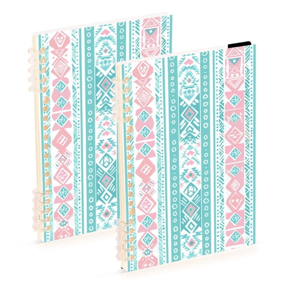 Aztec Geometric Abstract Pattern A5 Notebook Set of 2 Refillable 60 ...