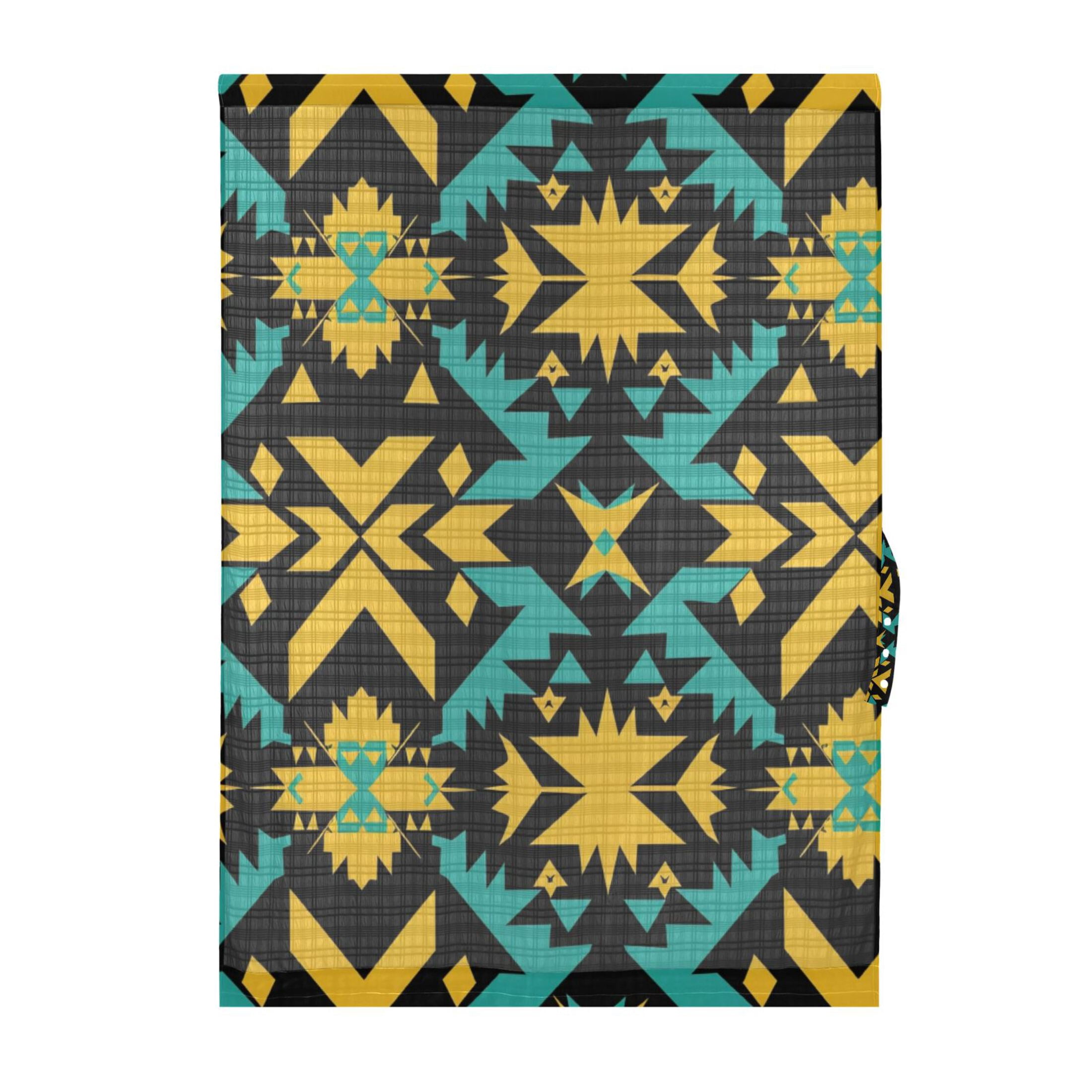 Aztec Geometric Abstract Pattern Door Curtain Sheer Privacy Light ...