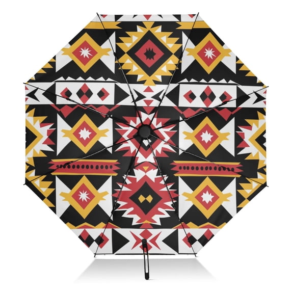 Aztec Geometric Abstract Pattern Umbrella Folding Sun Umbrella Travel ...