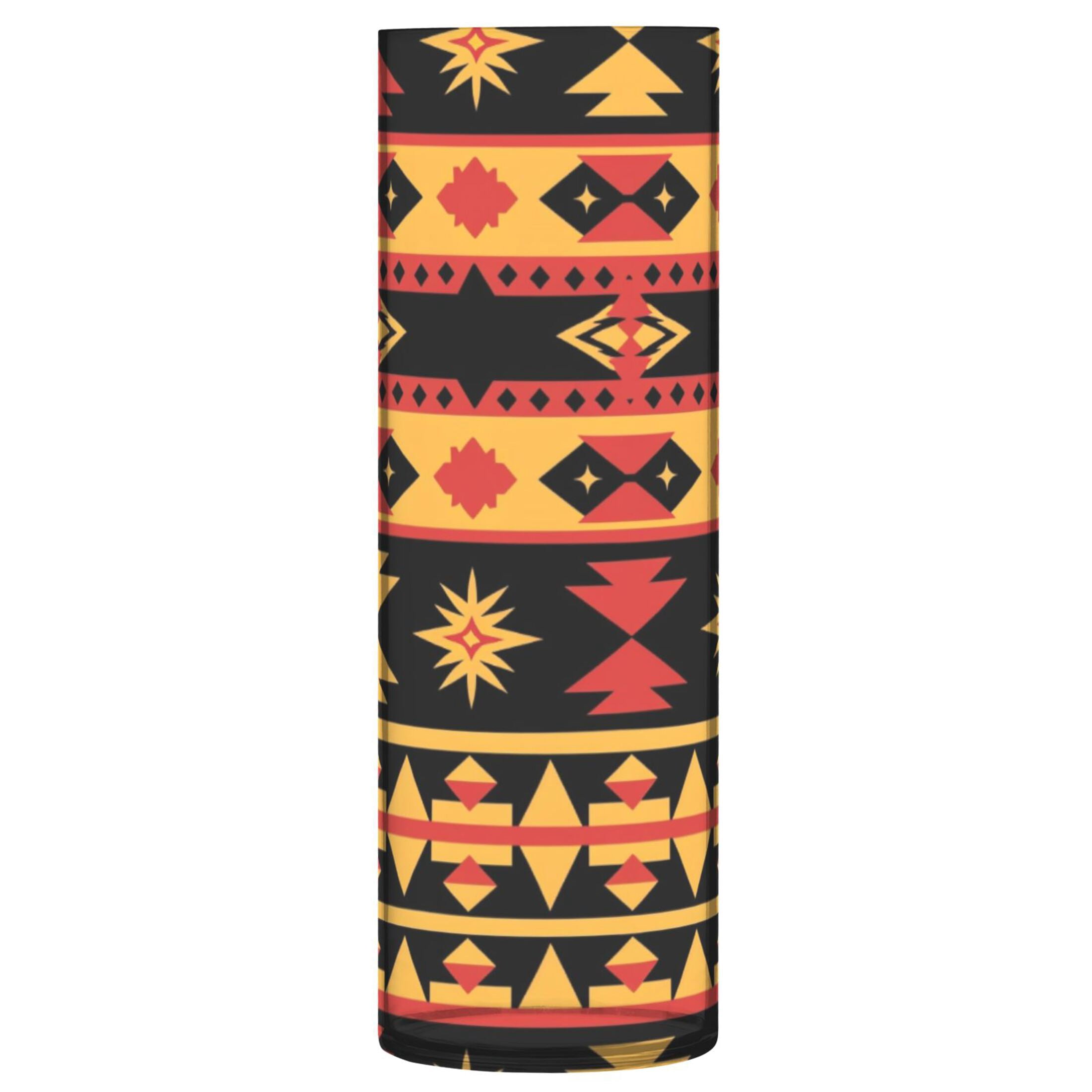 Aztec Geometric Abstract Pattern Vase Flower Vase Clear Unbreakable ...