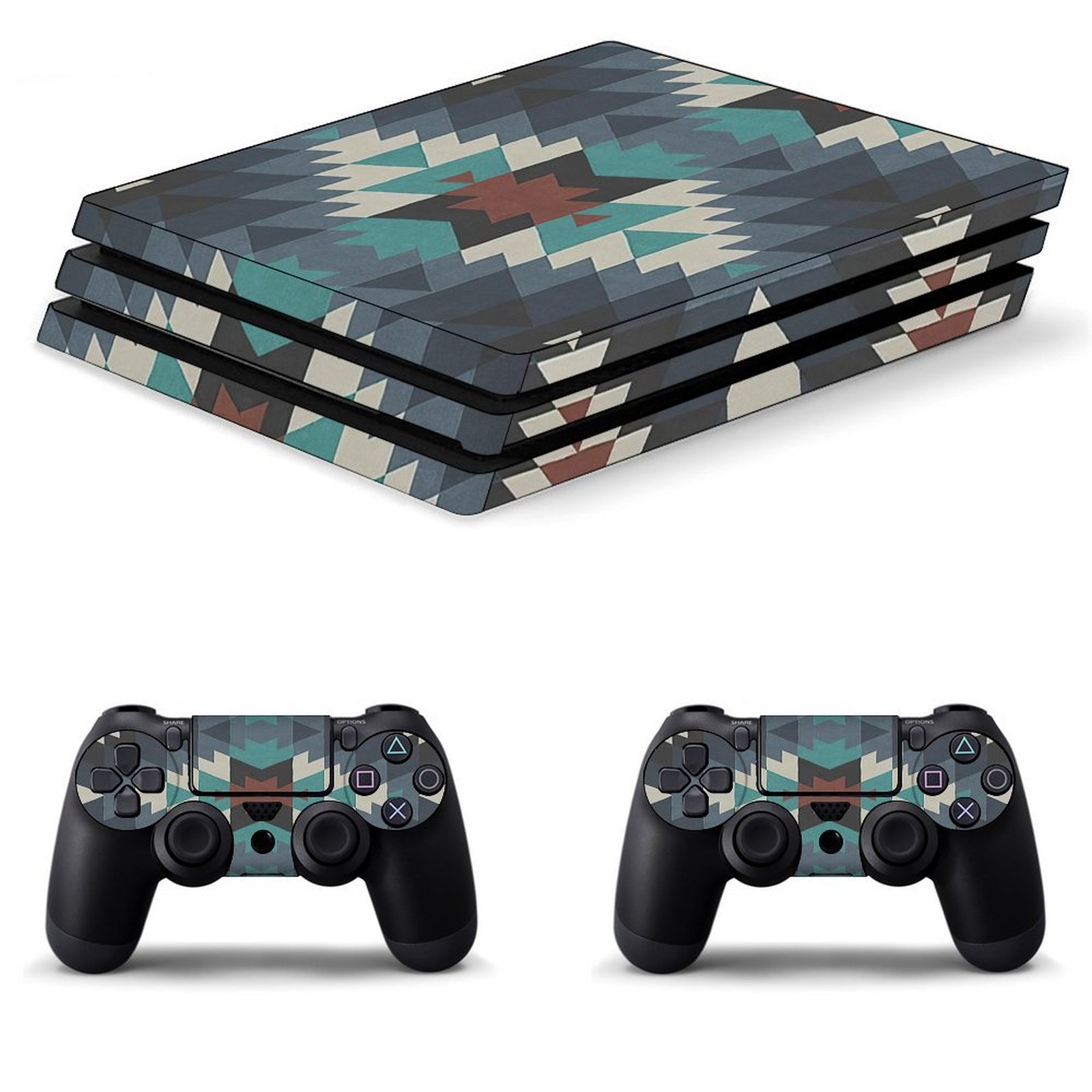 Aztec Geometry Pattern PS4/PS4 Pro/PS4 Slim Skin Sticker For Console ...
