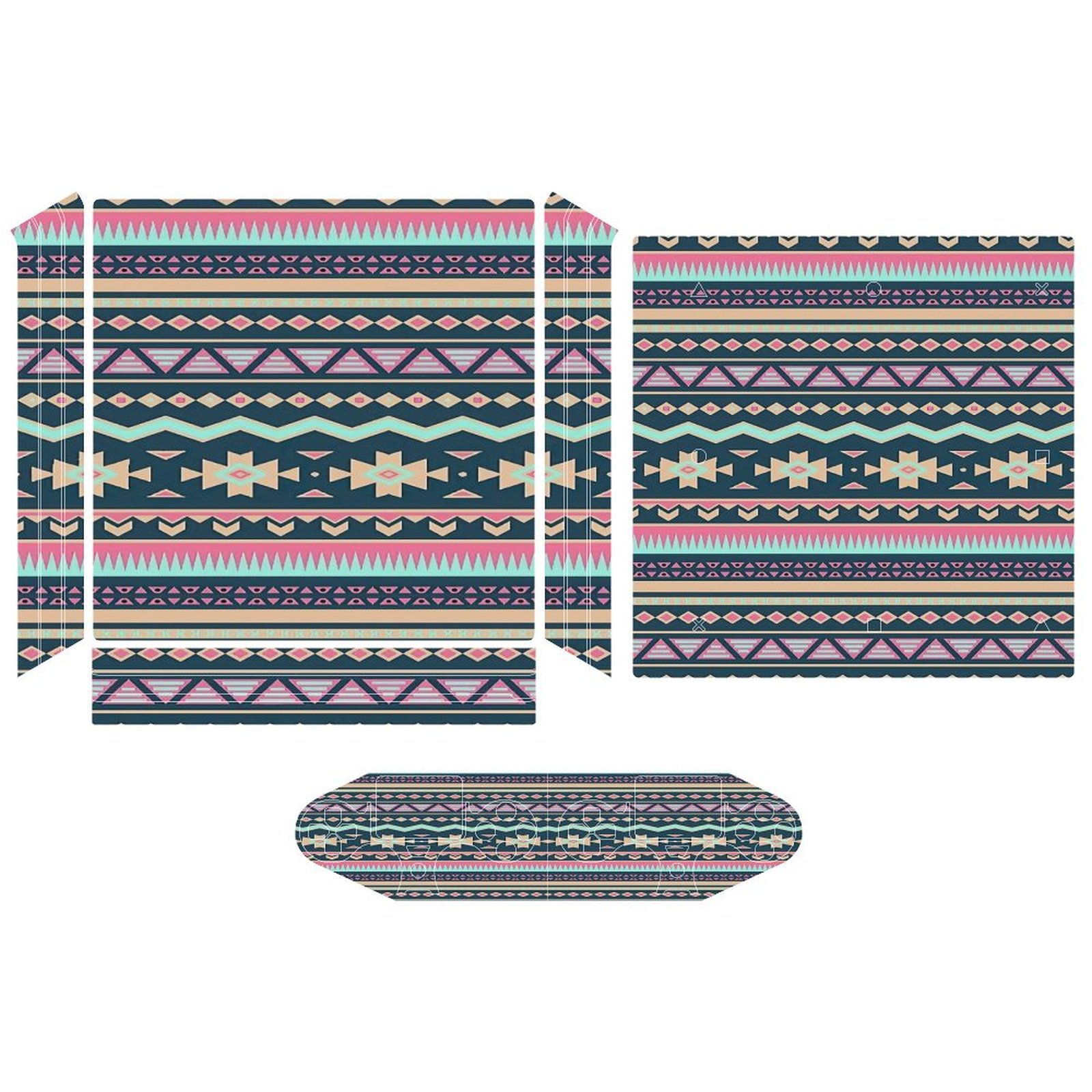 Aztec Geometry Pattern PS4 Pro/PS4 Slim Skin Sticker For Console And ...