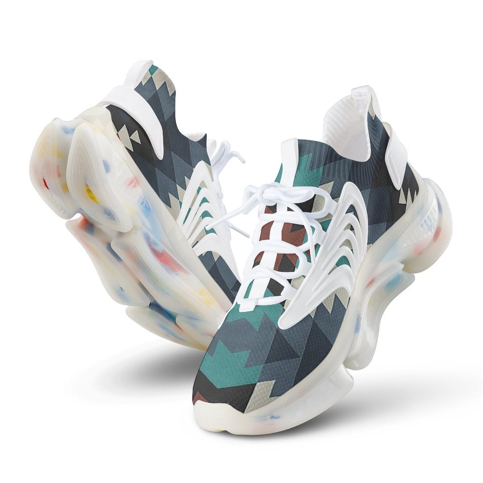 Aztec Geometry Pattern Walking Shoes for Men Woman Lightweight Tennis ...