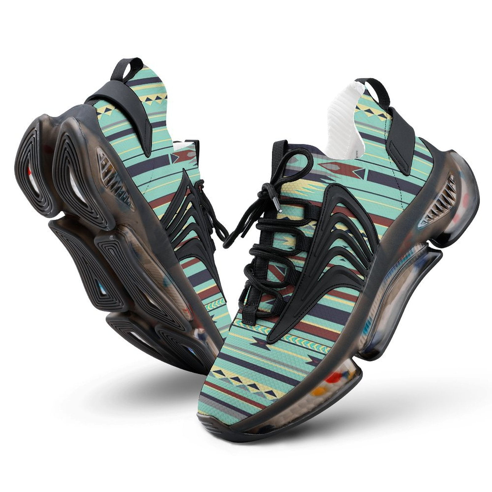 Aztec Geometry Pattern Walking Shoes for Men Woman Lightweight Tennis ...