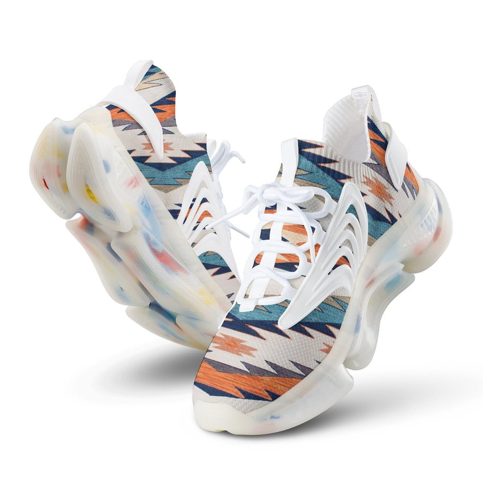 Aztec Geometry Pattern Walking Shoes for Men Woman Lightweight Tennis ...