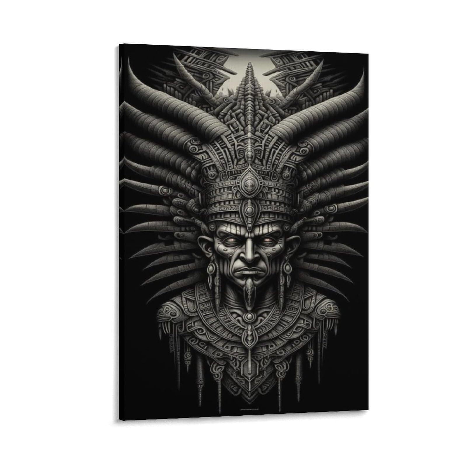 Aztec God Vintage Poster Home Canvas Wall Decor Art Canvas Painting ...
