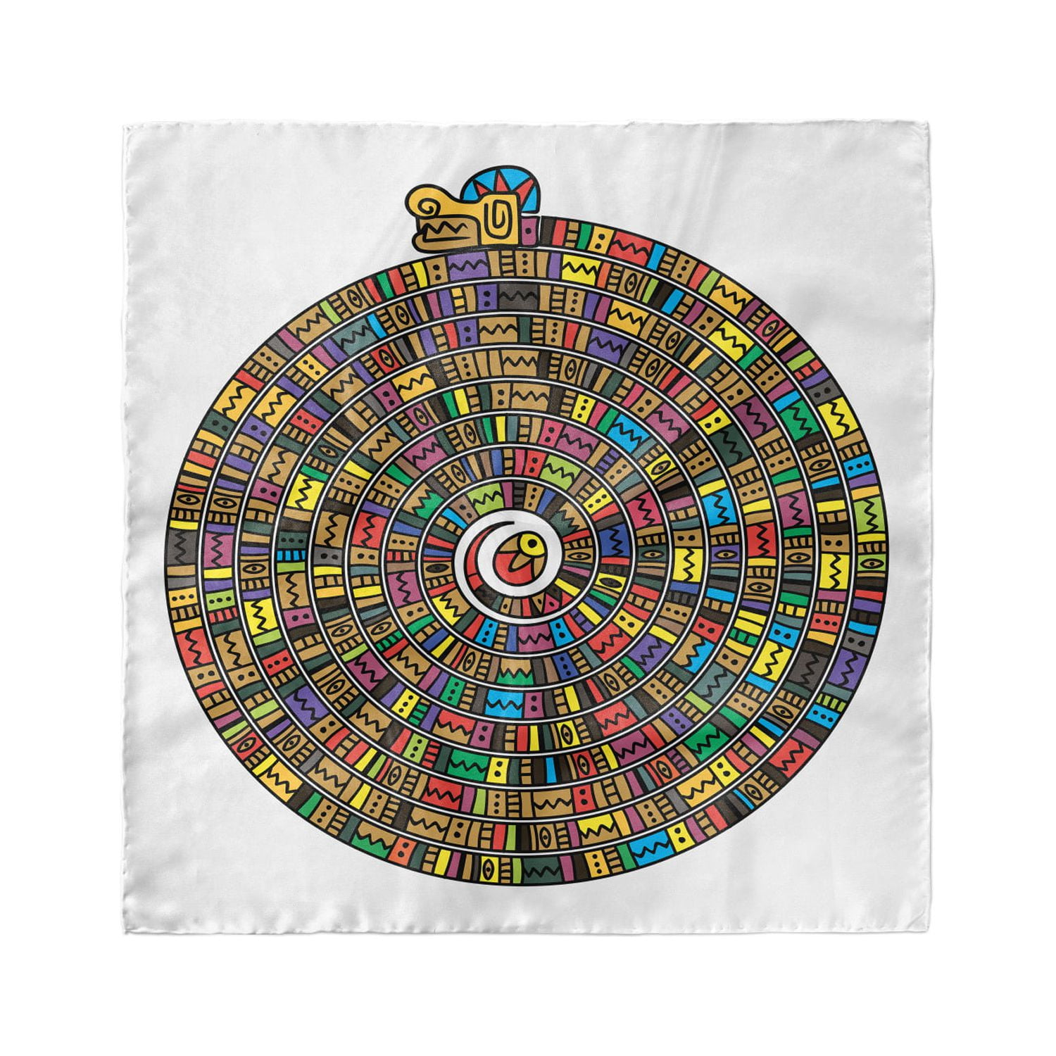 Aztec Head Scarf, Old Mexican Kingdom Snake, Head Wrap, 3 Sizes, by ...