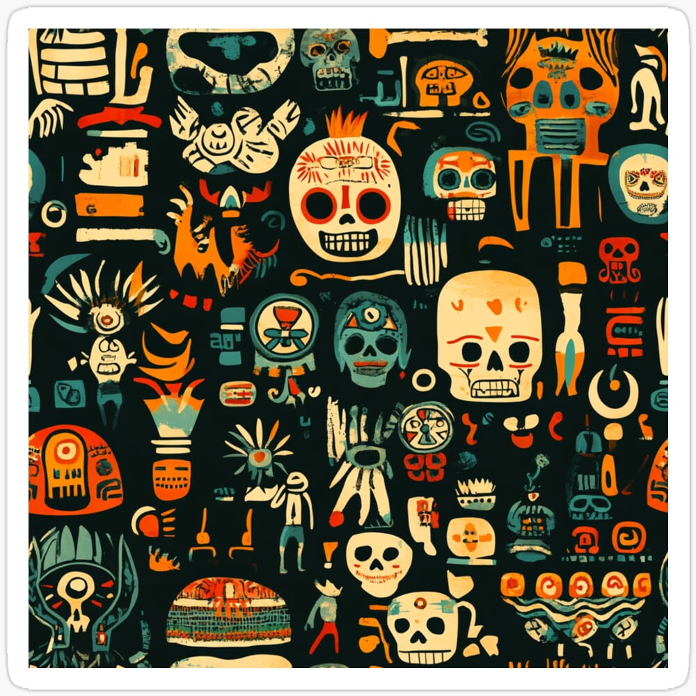 Aztec Homage And Ancient Spirits Sticker Kir-1903 - Walmart.com