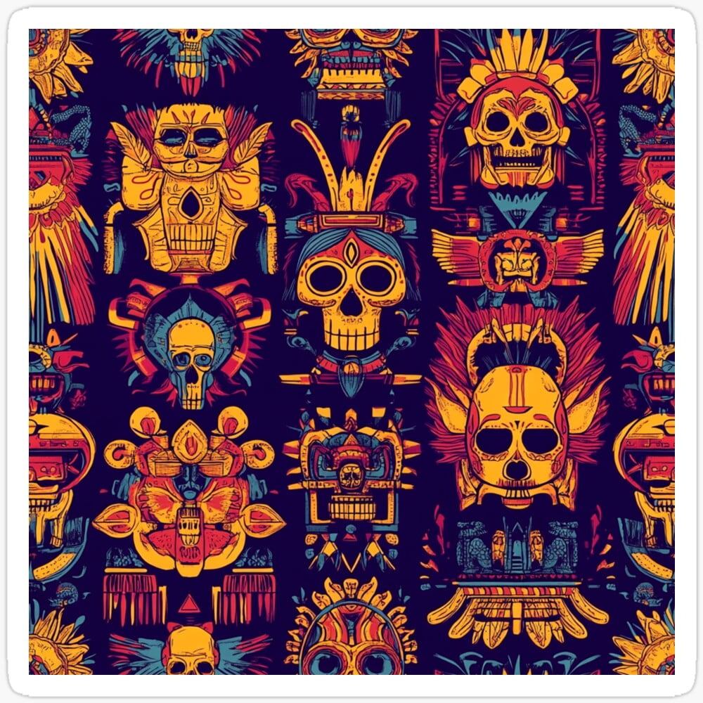 Aztec Homage And Ancient Spirits Sticker Kir-874 - Walmart.com
