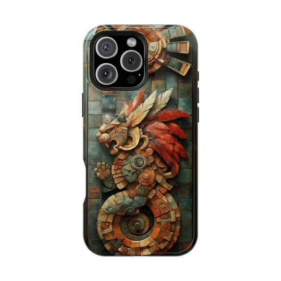 Aztec Jaguar Stone Wall Ancient Civilization Pattern Art Phone Case ...
