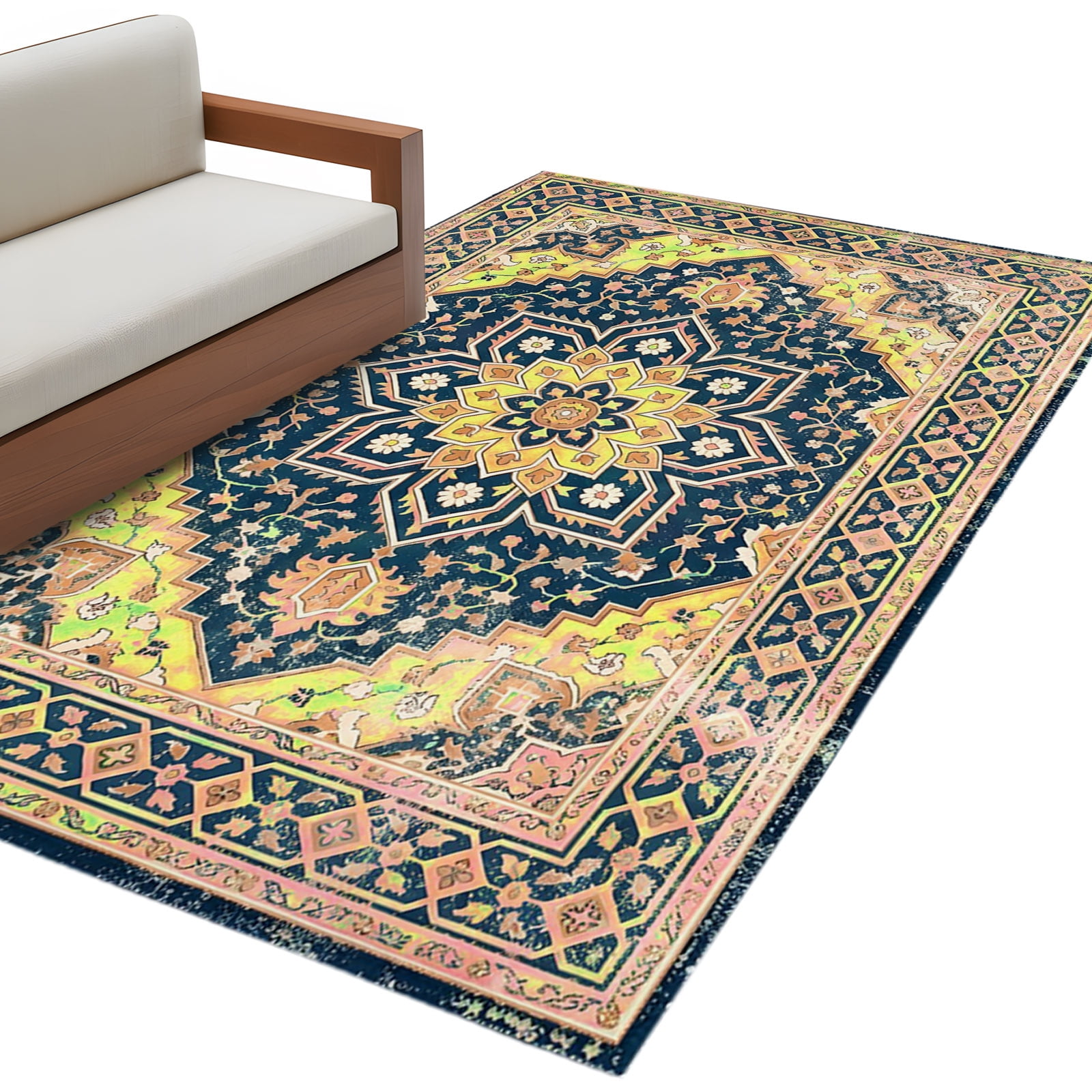 Aztec Kitchen Runner Rug 2.7x5 Washable Runners for Hallway Non Slip ...