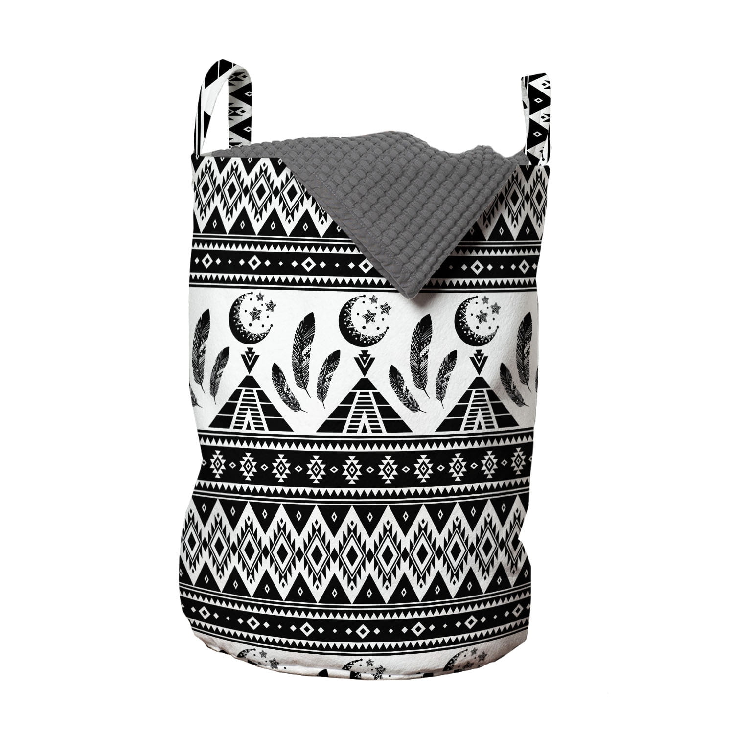 Aztec Laundry Bag, Tribal Geometric Bohemian Design of Mexican Kingdom ...