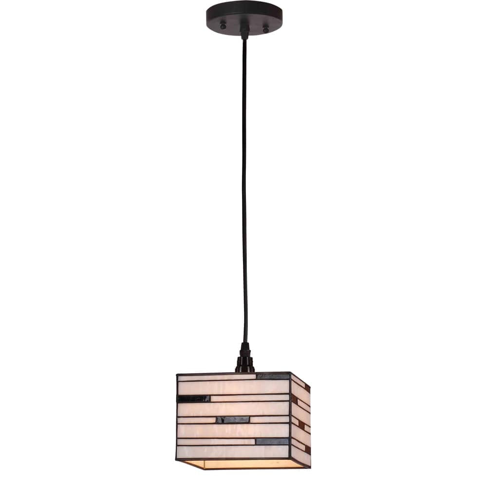 Aztec Lighting 1-light Tiffany-style Box Shade Mini Pendant - Walmart.com