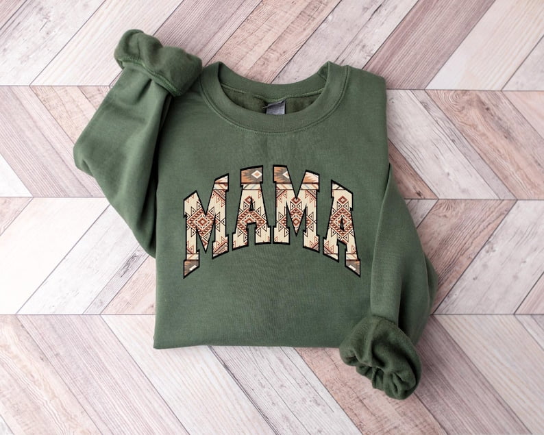 Aztec Mama Sweatshirt, Western Mom Sweater, Gifts For Mother's Day, Mom ...