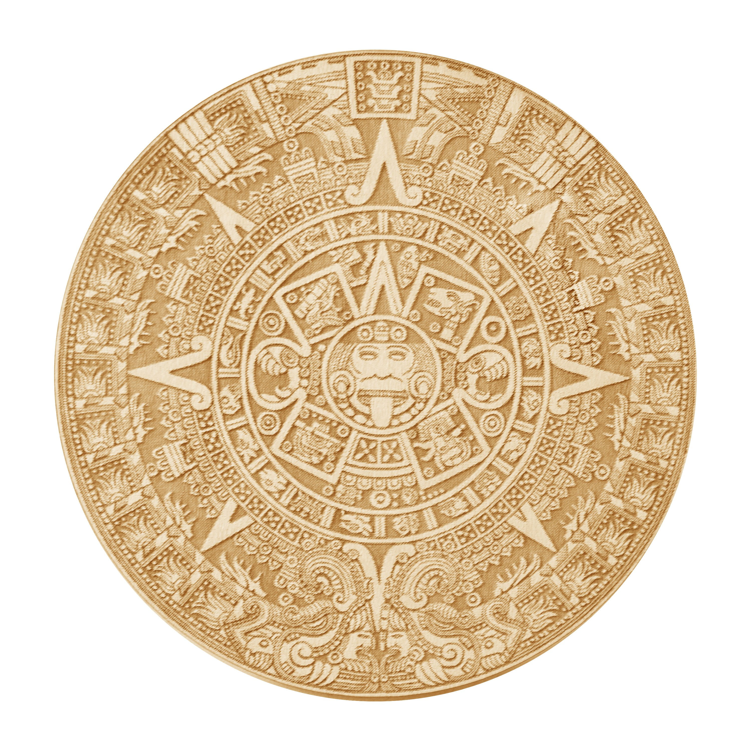 Aztec Calendar Wood