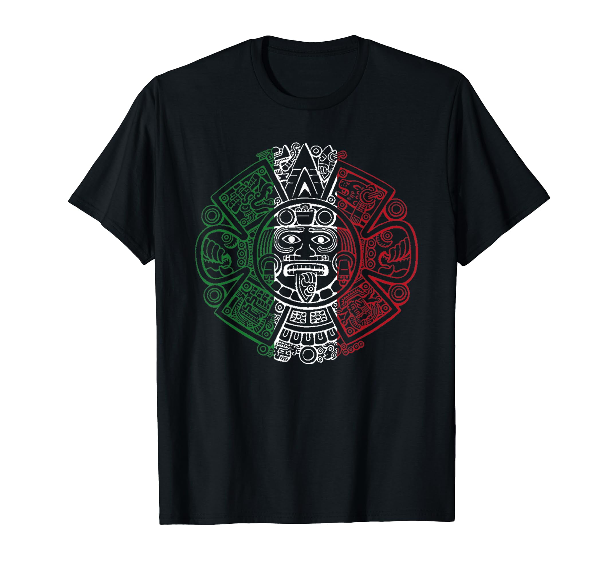 Aztec Mexican Flag Calendar Chicano Art T-Shirt - Walmart.com