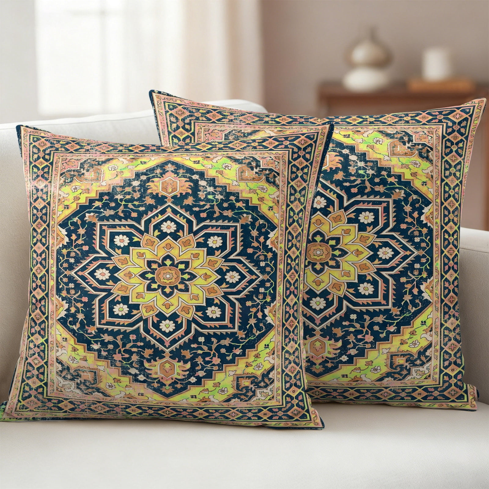 Aztec Outdoor Waterproof Throw Pillow Covers 20x20 Set of 2 ...