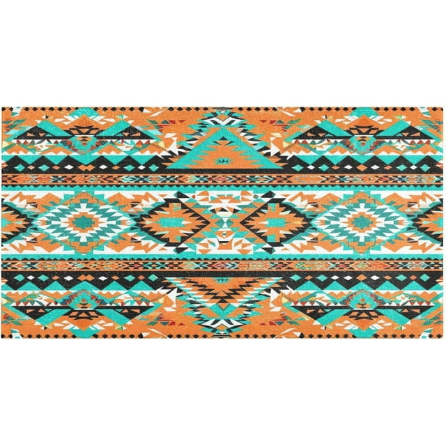 Aztec Pattern Bathroom Rug Mat Ultra Soft Non Slip and Absorbency Plush ...