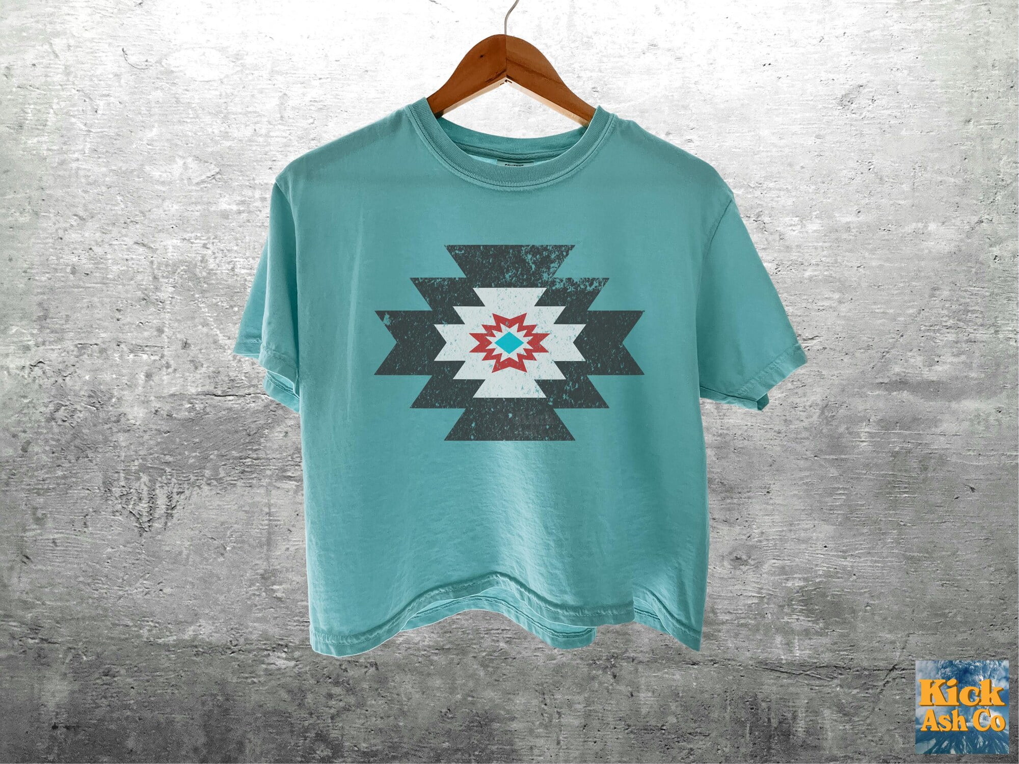 Aztec Pattern Crop Top Boxy Tee 3023CL Tshirt Womens Unisex - Walmart.com
