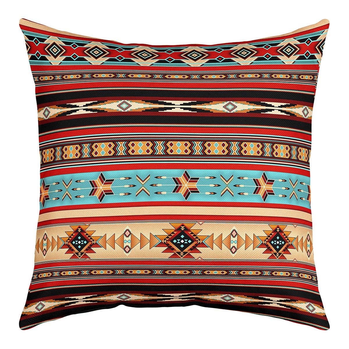 Aztec Pillow Cover 16x16 Inch, Tribal Arrow Throw Pillow Cover for Sofa ...