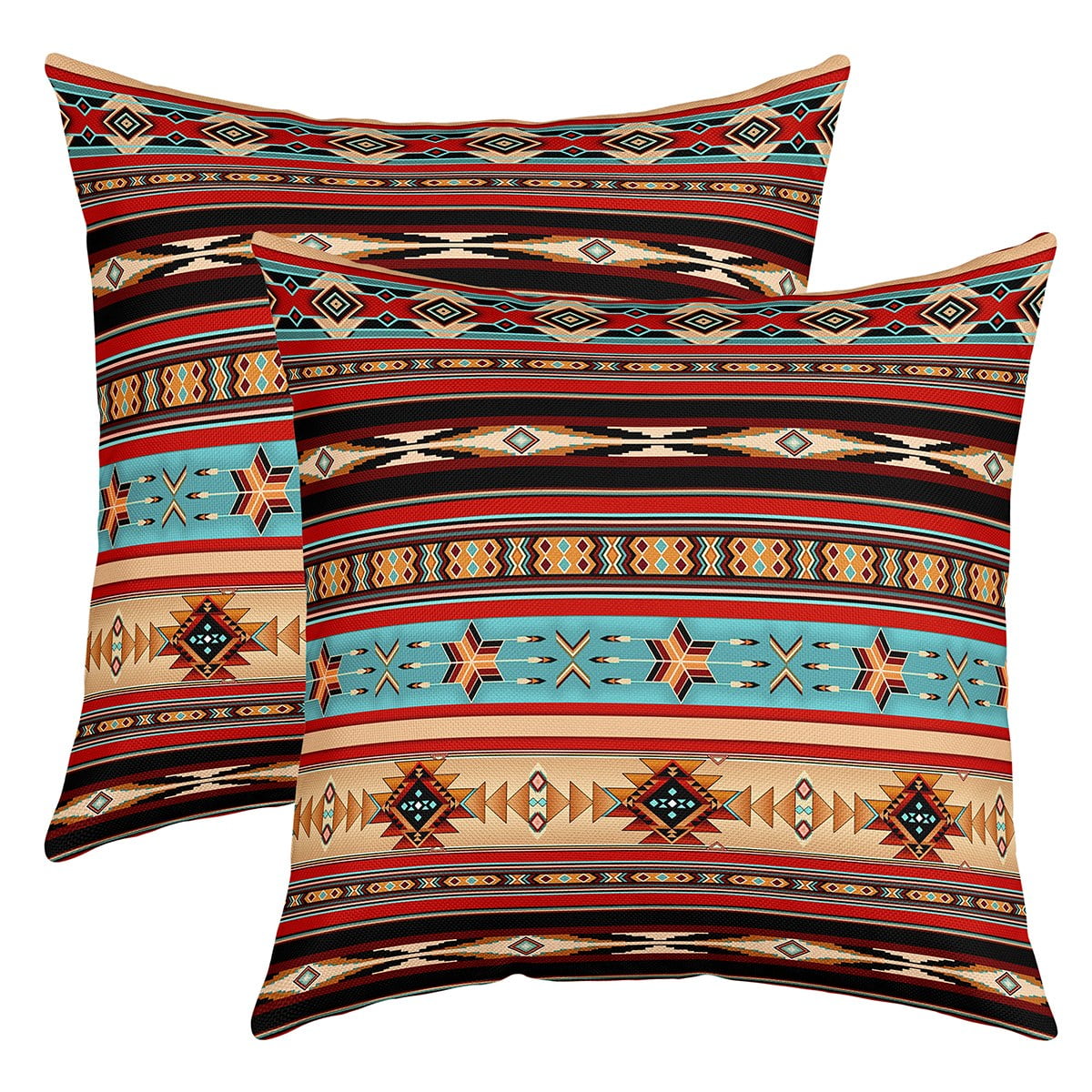 Aztec Pillow Covers 18x18 Inch Set of 2, Tribal Arrow Throw Pillow ...