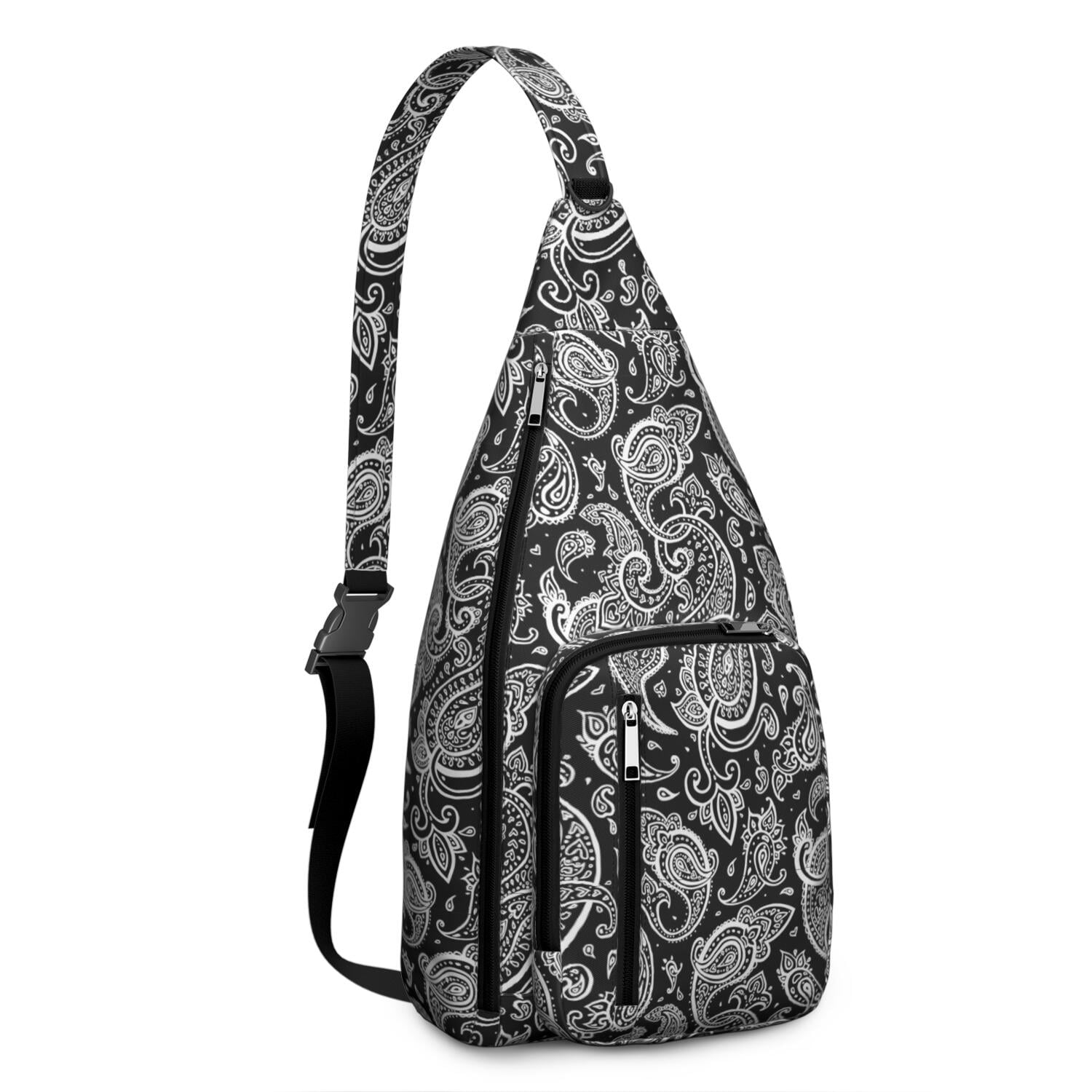 Aztec Print Boho Sling Backpack, Lightweight & Waterproof Twill ...