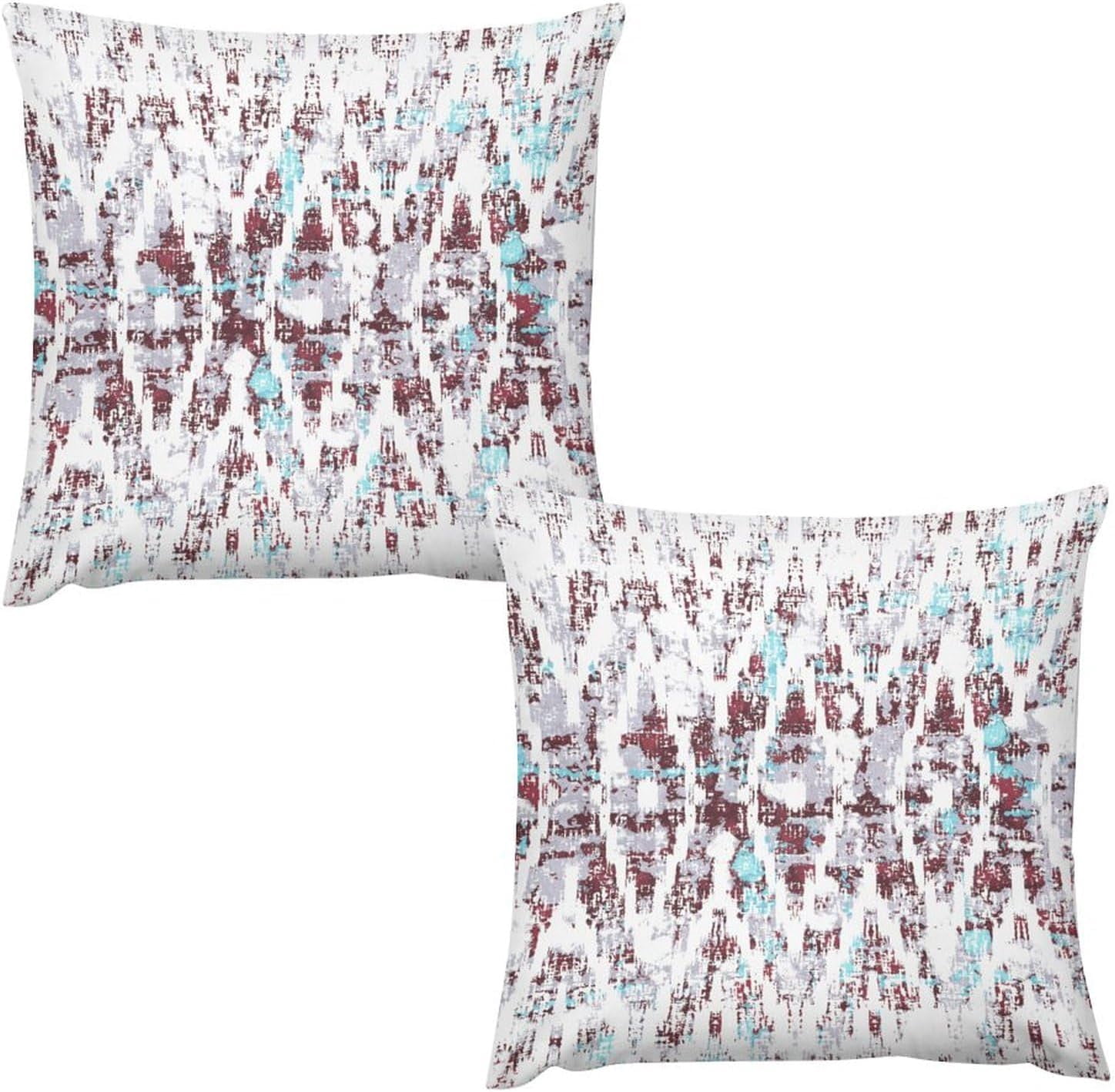 Aztec Print Pillow Covers, Abstract Art Vintage Medieval Graffiti ...