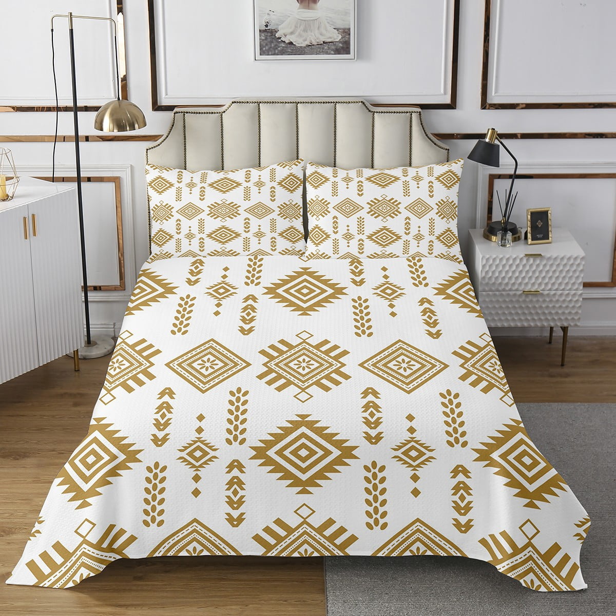 Aztec Quilt Set Queen Geometric Bedspread Set For Kids Boys Girls ...