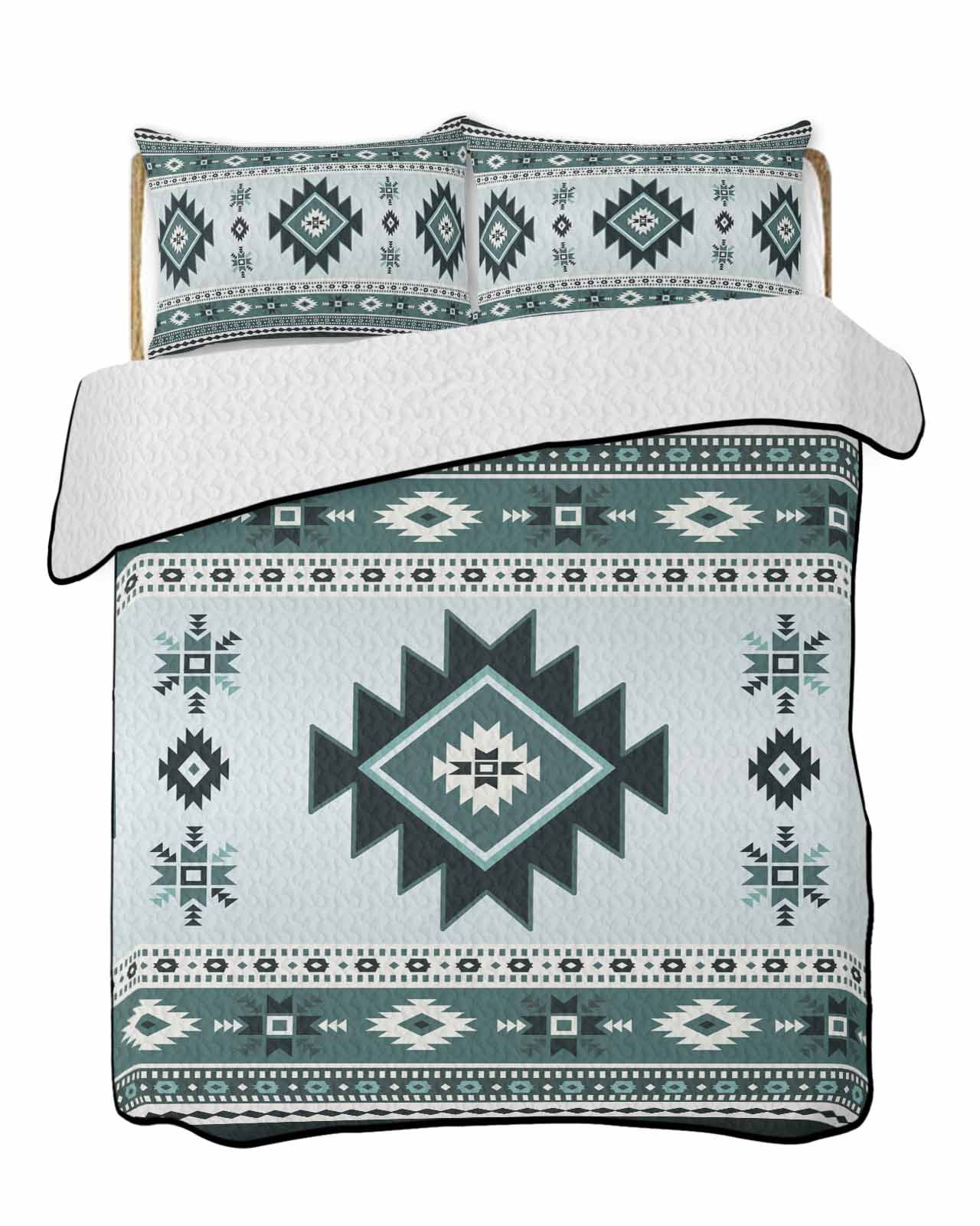 Aztec Quilts Bedding Set Twin Size Southwest Wind Bohemian Water Duck ...