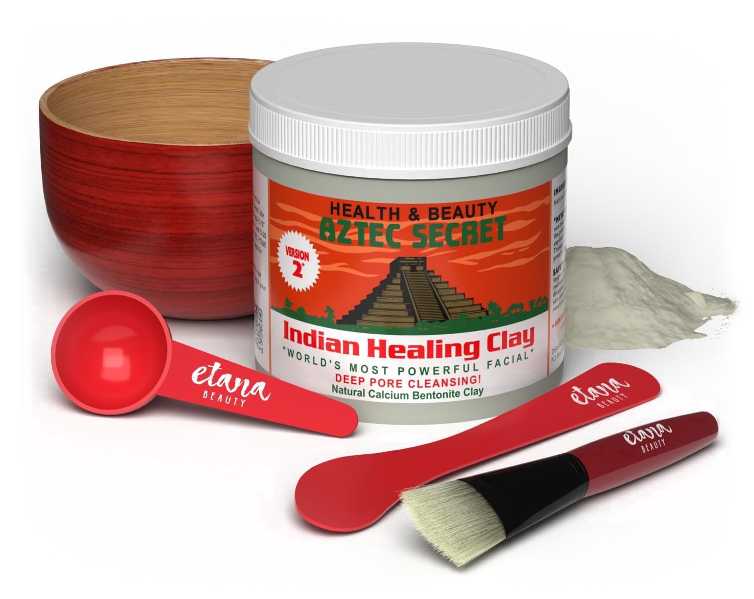 Etana Beauty Aztec Secret Indian Healing Clay Mask Kit for Deep Pore ...