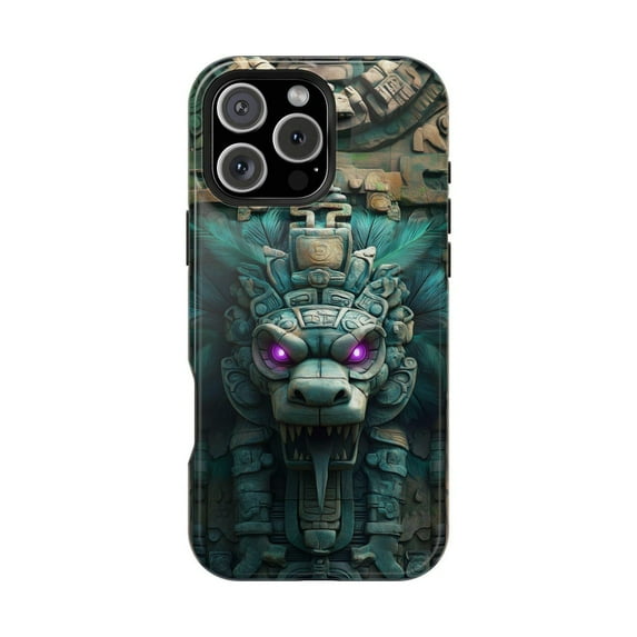 Aztec Serpent God Stone Maya Historic Cultural Design Phone Case for iPhone 17 16 15 14 13 12 11 ...
