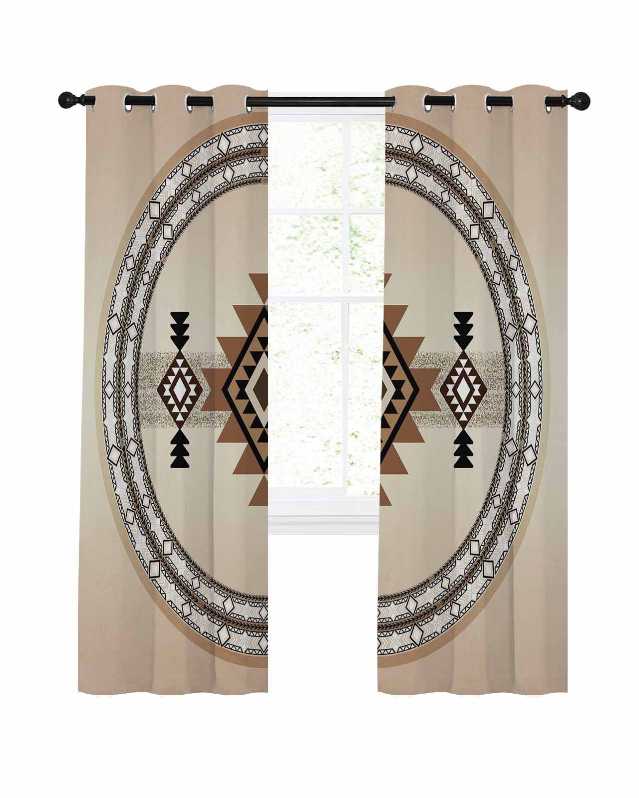 Aztec Southwest Blackout Curtains, Light Blocking Print Window Curtains ...