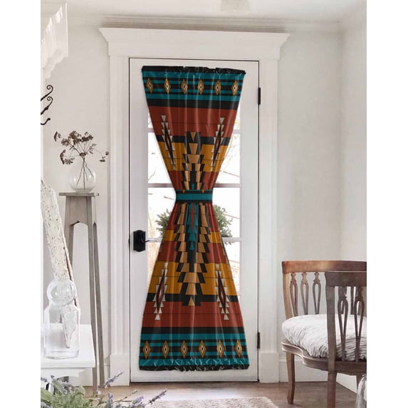 Aztec Southwest Blackout Door Curtains for French, Glass,Front, Back ...