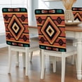 Aztec Southwest Chair Back Covers, Orange Black Boho Tribes Abstract ...