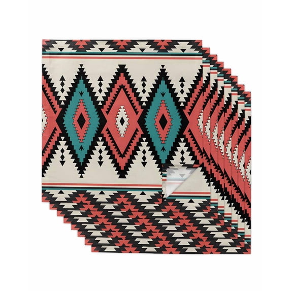 Aztec Southwest Cloth Napkins Set of 8 Reusable Dinner Napkins ...