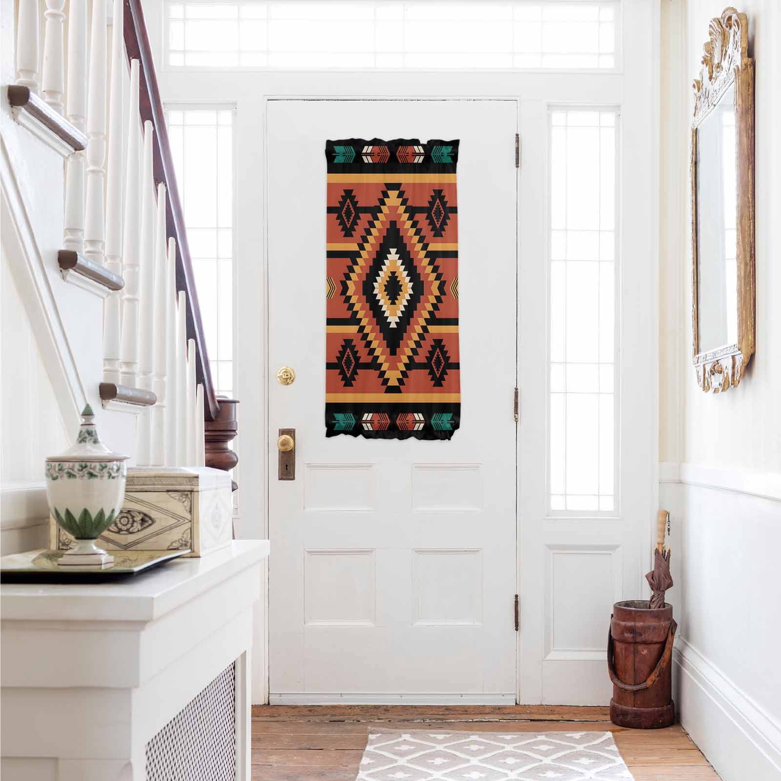 Aztec Southwest Door Curtains for Door Window, French Sidelight Front ...