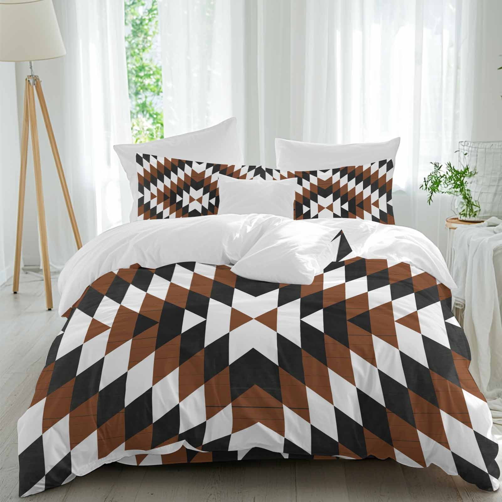 Aztec Southwest Duvet Cover Set California King Size, Vintage Abstract ...