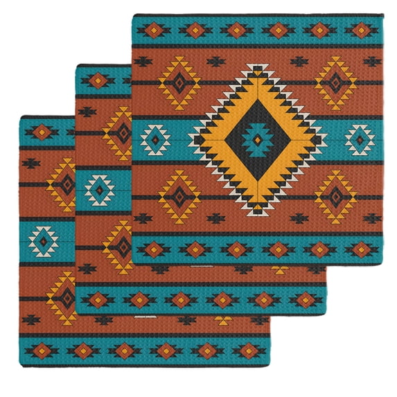 Aztec Southwest Kitchen Dish Towels for Drying Dishes Set of 3, Boho ...