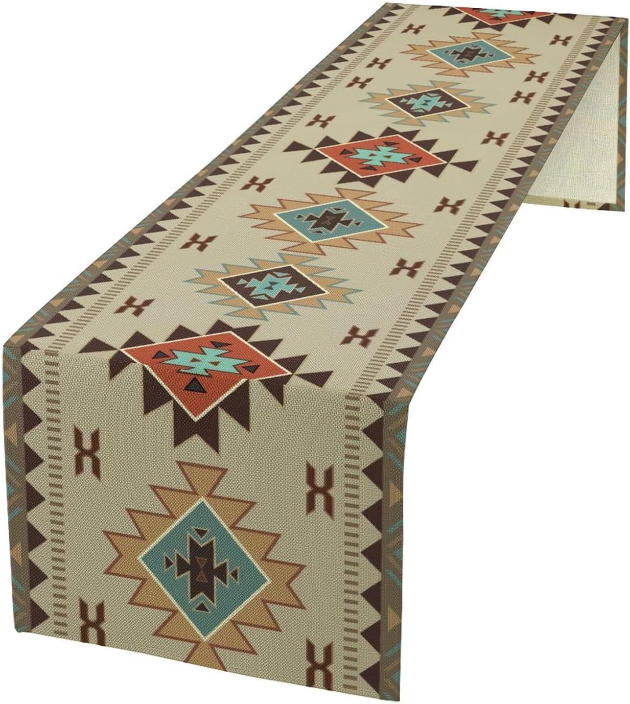 Aztec Southwest Linen Table Runners Ethnic Style Geometric Table Runner ...