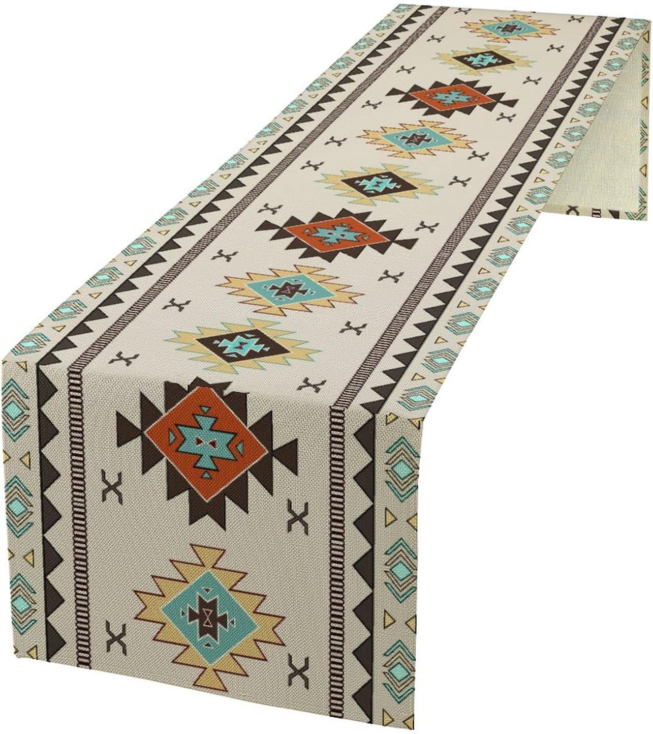 Aztec Southwest Linen Table Runners Ethnic Style Geometric Table Runner ...
