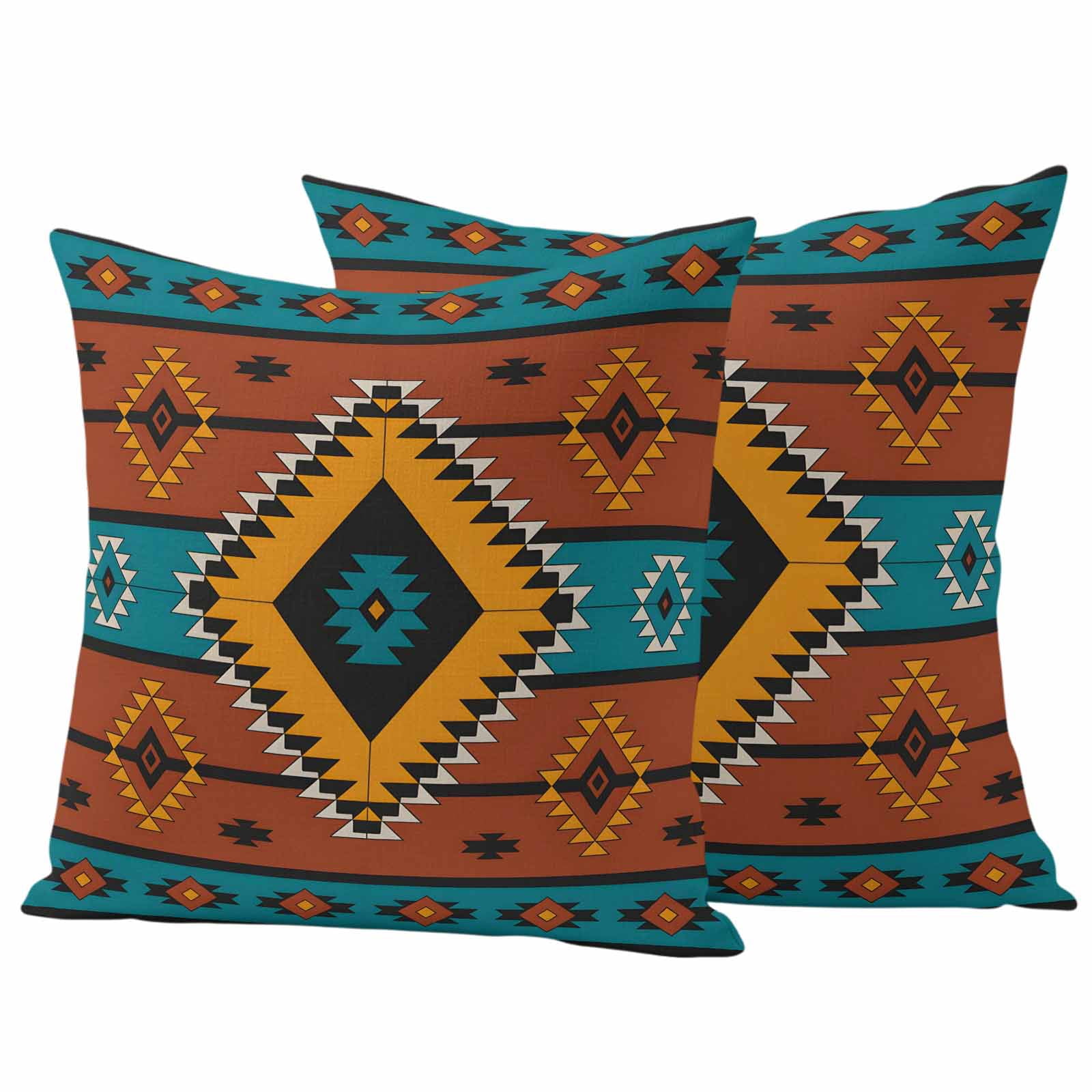 Aztec Southwest Outdoor Pillow Covers 18"x18" Set of 2, Waterproof ...