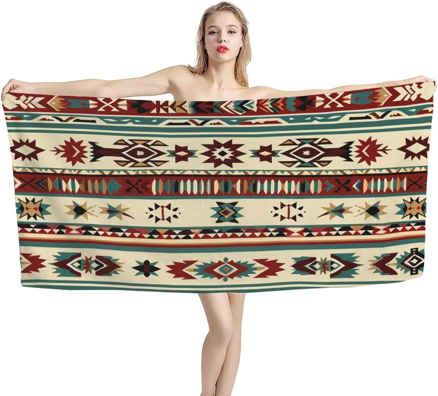 Aztec Southwest Print Beach Towels Bath Towel for Adult Bathroom, Hotel ...