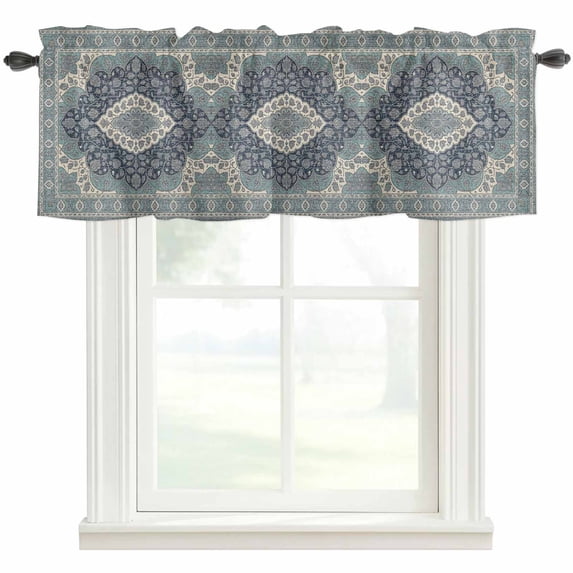 Aztec Southwest Rod Pocket Curtain Valance, Boho Vintage Ethnic ...