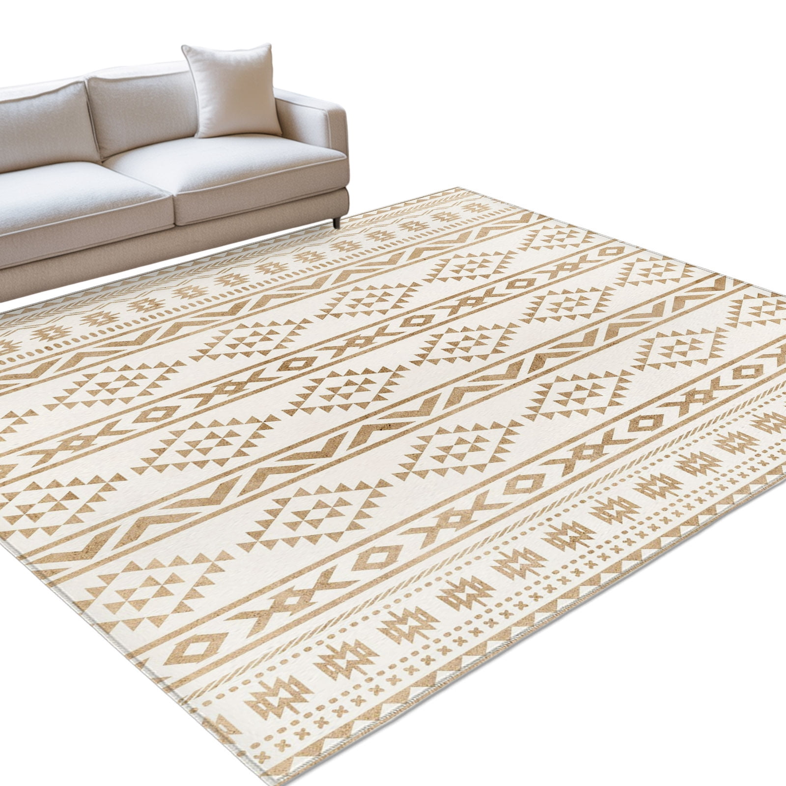 Aztec Southwest Washable Rug 5x7 Area Rug for Living Room Bedroom Non ...
