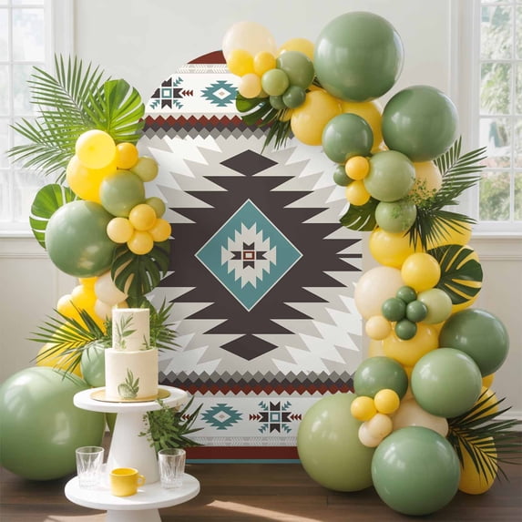 Aztec Southwestern Arch Backdrop Cover, 5FT, Ethnic Tribal Style ...