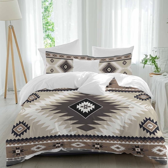 Aztec Southwestern Duvet Cover Set Full Size, Ethnic Tribal Style ...