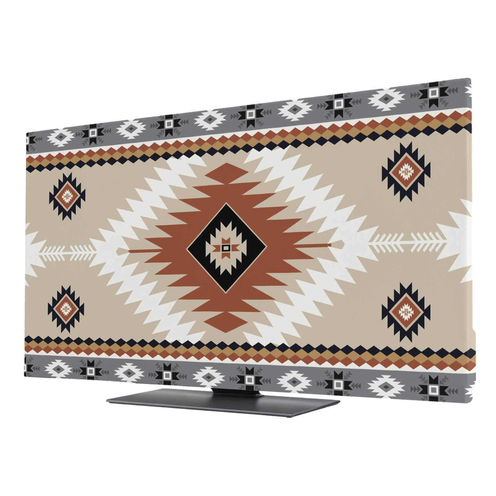 Aztec Southwestern TV Dust Cover 32 Inch, Ethnic Tribal Style Geometric ...
